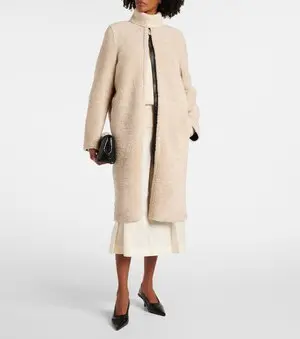 TOTEME Shearling Coat - Beige