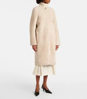 TOTEME Shearling Coat - Beige