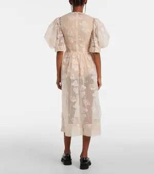 Simone Rocha Embroidered Midi Dress