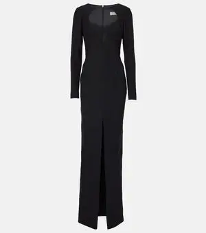 RASARIO Cutout Crêpe Maxi Dress - Black