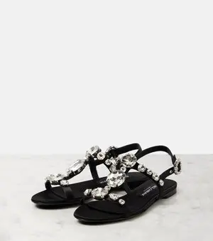Dolce & Gabbana Bianca Embellished Sandals - Black