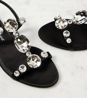 Dolce & Gabbana Bianca Embellished Sandals - Black