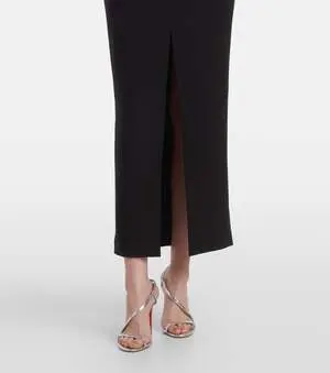 RASARIO Crystal-embellished Crêpe Midi Dress