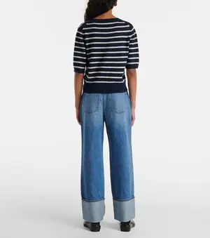 Veronica Beard Shana Striped Cashmere Sweater