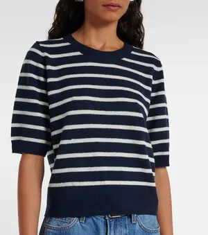 Veronica Beard Shana Striped Cashmere Sweater