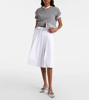 CHRISTIAN LOUBOUTIN Pilouta Jane Spikes Ballet Flats - Silver