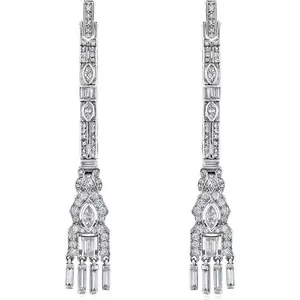 MINDI MOND Diamond Chandelier Earrings - Platinum/ Diamond