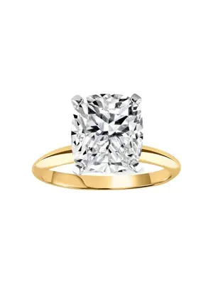 BLISS DIAMOND 4 Ct 14k Two Tone Lab Grown Diamond Engagement Ring - 14k Yellow Gold