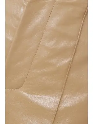 Marni Pintucked Wide-leg Leather Pants