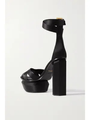 Balmain Ava Satin Platform Sandals