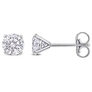 JULIANNA B. 1 Ctw Lab-grown Diamond Stud Earrings - White Gold