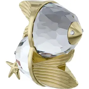 SWAROVSKI Crystal Zodiac Figurine - Gold Tone-pisces