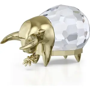 SWAROVSKI Crystal Zodiac Figurine - Gold Tone-taurus