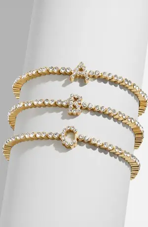Baublebar Initial Slider Bracelet - Clear C