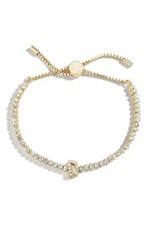 Baublebar BaubleBar Initial Slider Bracelet Clear D