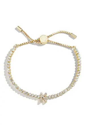 Baublebar BaubleBar Initial Slider Bracelet Clear K