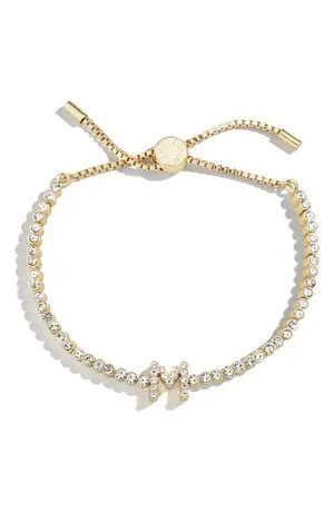 Baublebar BaubleBar Initial Slider Bracelet Clear M