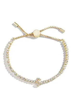 Baublebar BaubleBar Initial Slider Bracelet Clear S