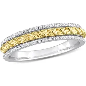 JULIANNA B. 14k Two-tone Gold Diamond Eternity Ring - Yellow Gold