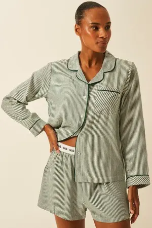 STRIPE & STARE Ecovero Pajama Top Alpine Stripe