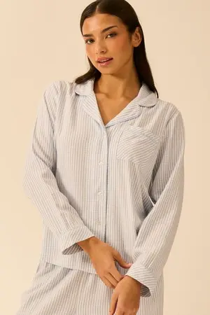 STRIPE & STARE Ecovero Pajama Top Check Mate