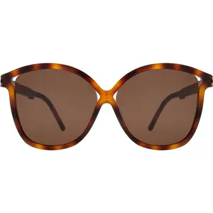 Illesteva Nancy 57 Sunglasses - Havana / Brown