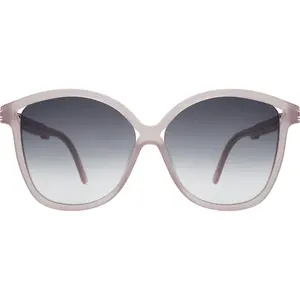 Illesteva Nancy 57 Sunglasses - Thistle / Grey