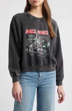 Rails Paris Graphic Cotton Sweatshirt