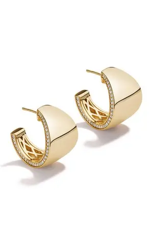V.BELLAN Nicole Cubic Zirconia Hoop Earrings - Gold