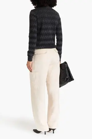 Missoni Crochet-knit Cashmere Sweater - Dark Gray