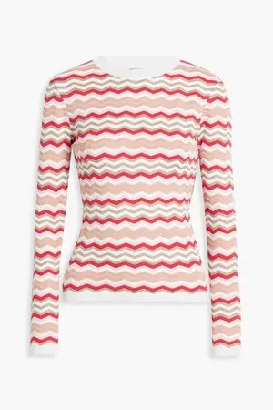 Missoni Striped Cotton-blend Sweater - Red