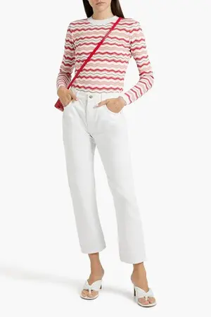Missoni Striped Cotton-blend Sweater - Red