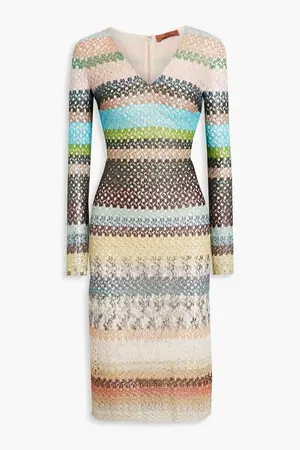 Missoni Metallic Crochet-knit Dress - Multicolor
