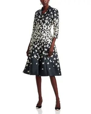 Rickie Freeman For Teri Jon Butterfly Dress - Black Silver