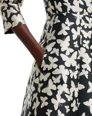 Rickie Freeman For Teri Jon Butterfly Dress - Black Silver