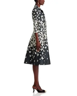 Rickie Freeman For Teri Jon Butterfly Dress - Black Silver