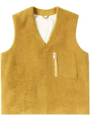 WINNIE N.Y.C V-neck Shearling Vest