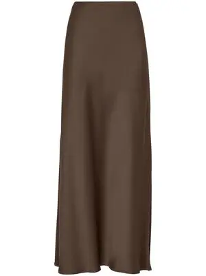 Brunello Cucinelli Bias-cut Maxi Skirt - Brown