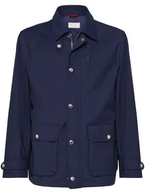 Brunello Cucinelli Raglan-sleeve Field Jacket - Blue