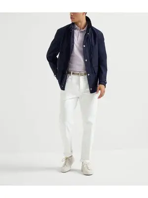 Brunello Cucinelli Raglan-sleeve Field Jacket - Blue