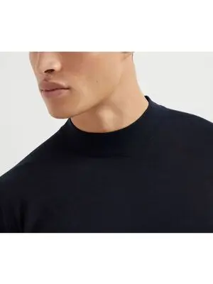 Brunello Cucinelli Knitted T-shirt - Blue