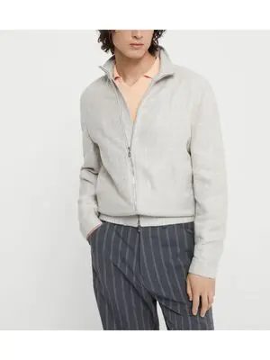 Brunello Cucinelli Twill Bomber Jacket - Grey