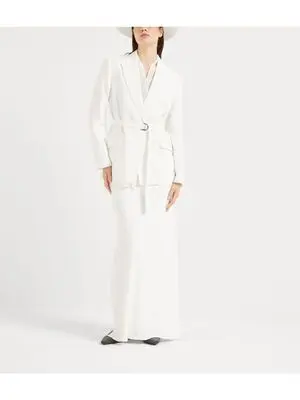 Brunello Cucinelli Bias-cut Maxi Skirt - White