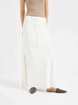 Brunello Cucinelli Bias-cut Maxi Skirt - White