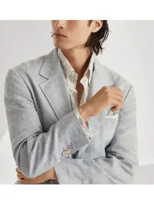 Brunello Cucinelli Linen Blazer - Grey