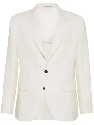 Brunello Cucinelli Twill Blazer - Neutrals