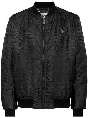 Philipp Plein Monogram-jacquard Bomber Jacket