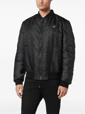 Philipp Plein Monogram-jacquard Bomber Jacket