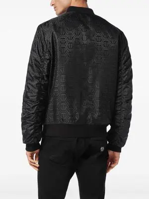 Philipp Plein Monogram-jacquard Bomber Jacket