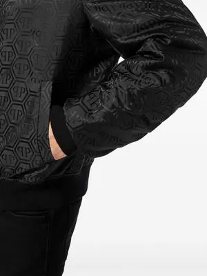 Philipp Plein Monogram-jacquard Bomber Jacket